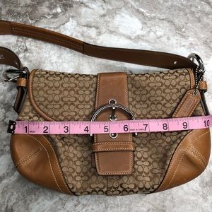 Coach | Bags | Coach Mini Signature Bag With Leather Trim | Poshmark